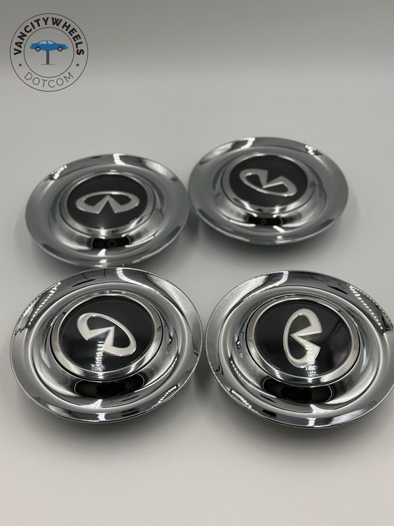 Infiniti Logo Floating Caps in Chrome Color, Chrome Floating Wheel ...