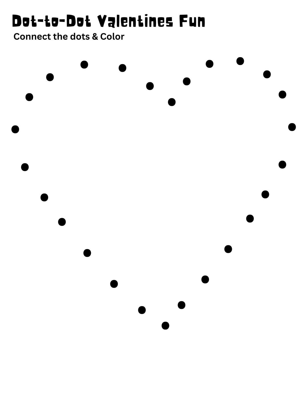 Valentines Dot-to-dot & Color Sheets - Etsy