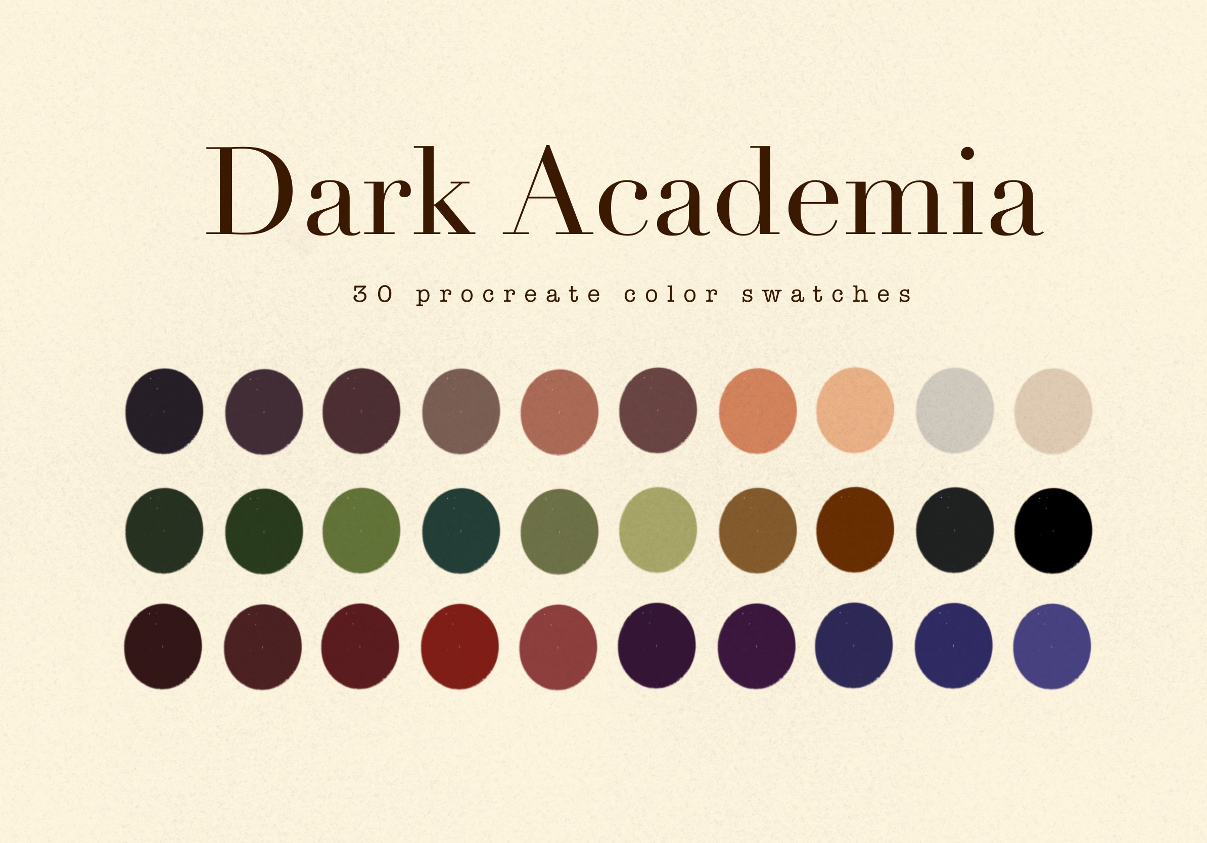 Dark Academia | Procreate Color Palette | Color Swatches | Dark ... Dark Academia | Procreate Color Palette | Color Swatches | Dark ...