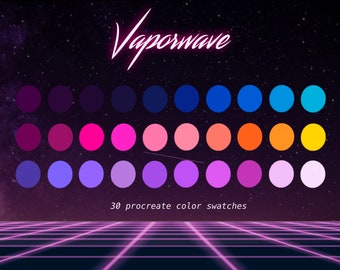 Procreate Color Palette Retro Rainbow - Etsy