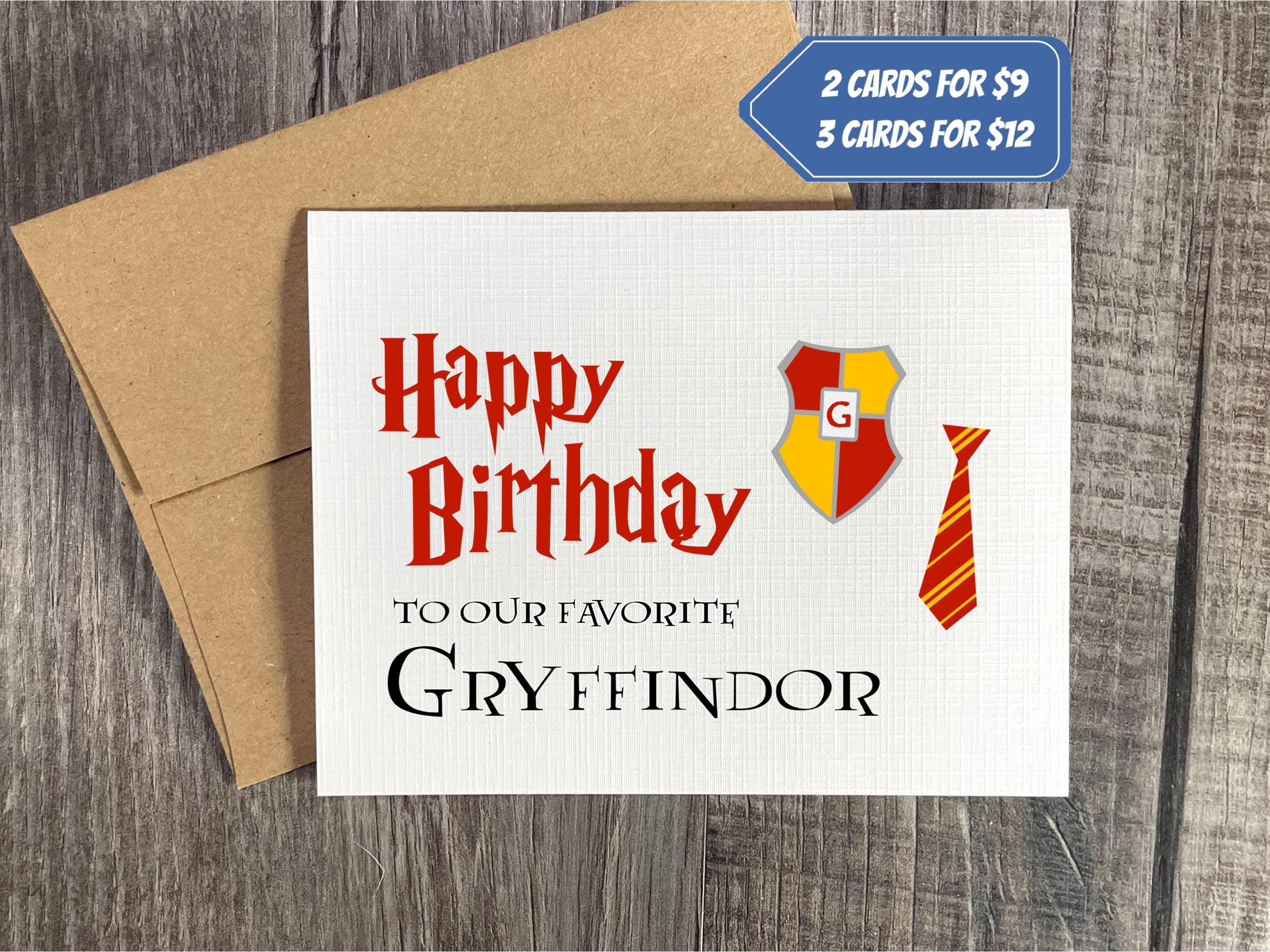 Harry Potter Birthday Card / Birthday Gift / Happy Birthday to Our ...