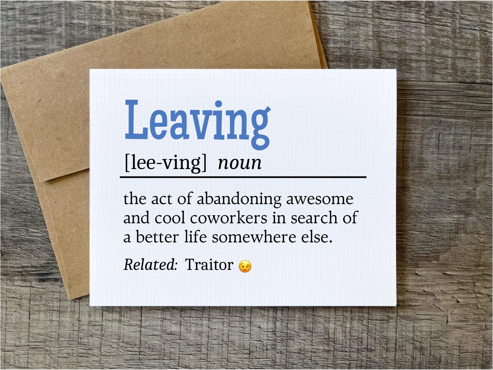 Coworker Goodbye / Coworker Leaving / Traitor / Card / Gift / New Job ...