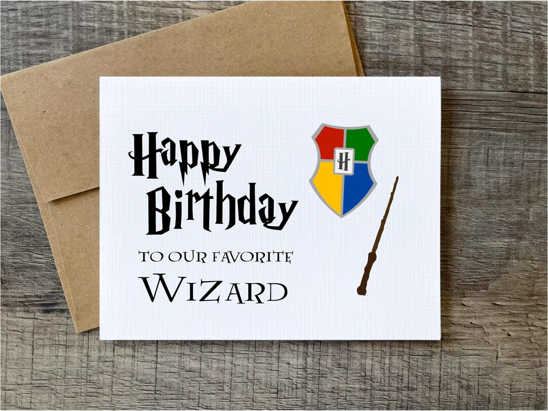 Wizard Birthday Card / Wizard Birthday Gift / Happy Birthday to Our ...