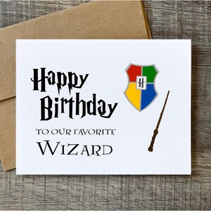 Wizard Birthday Card / Wizard Birthday Gift / Happy Birthday to Our ...