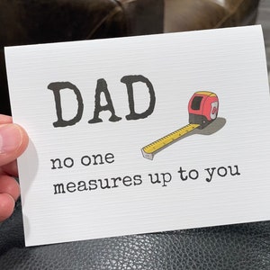 Fathers Day Card / Birthday Card / Father / Dad / Dad No One Measures ...