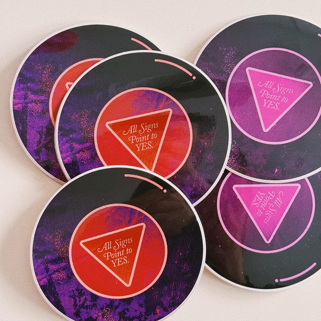 All Signs Point to Yes Magic 8 Ball Art Sticker - Etsy