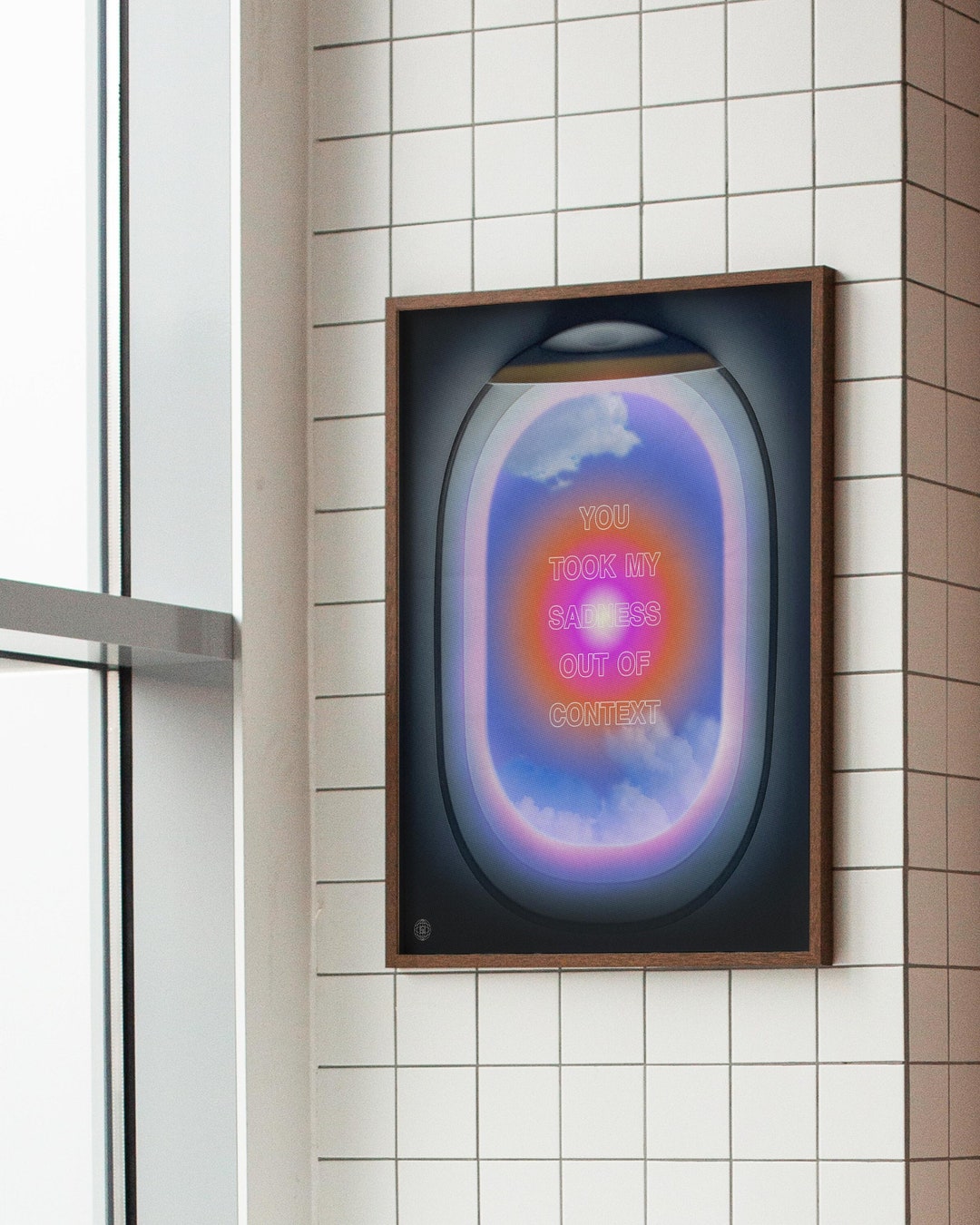 Gradient Plane Window Art Print With or Without Quote - Etsy