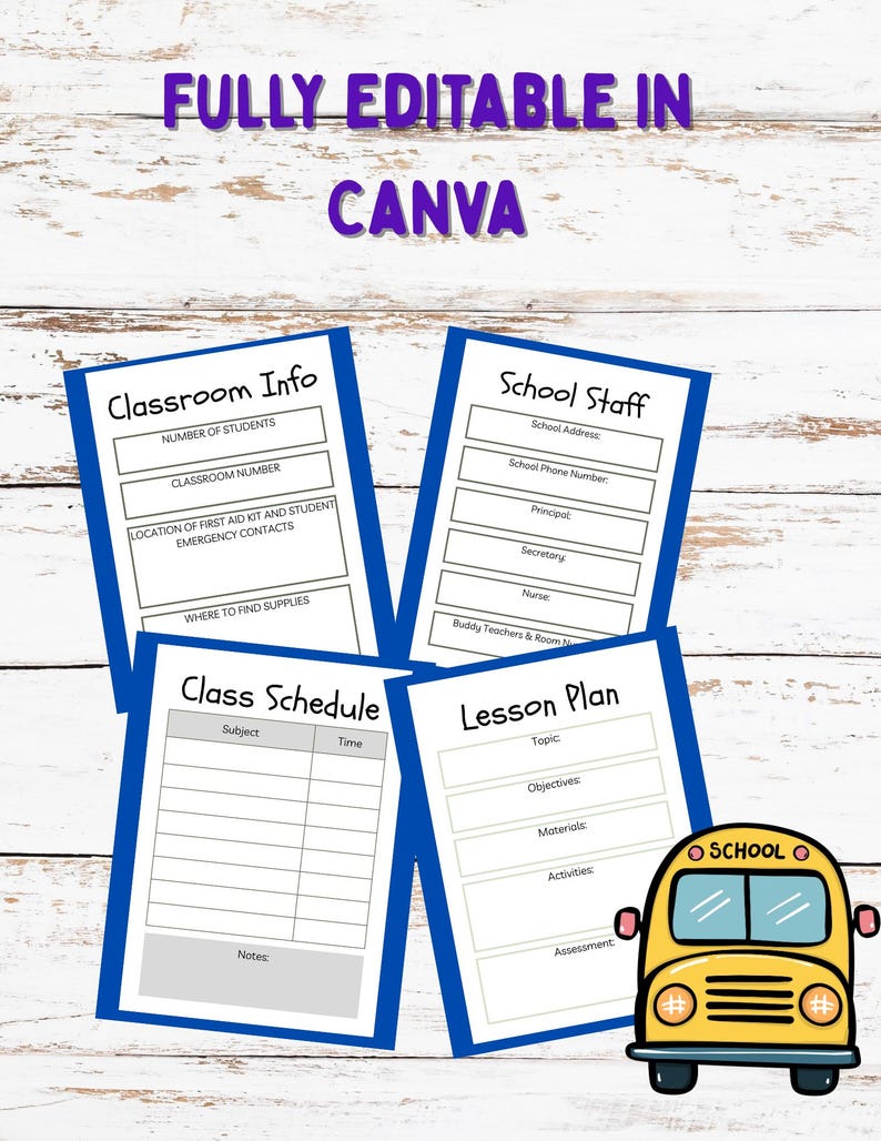 Editable Substitute Binder | Printable Sub Folder | Teacher Emergency ...