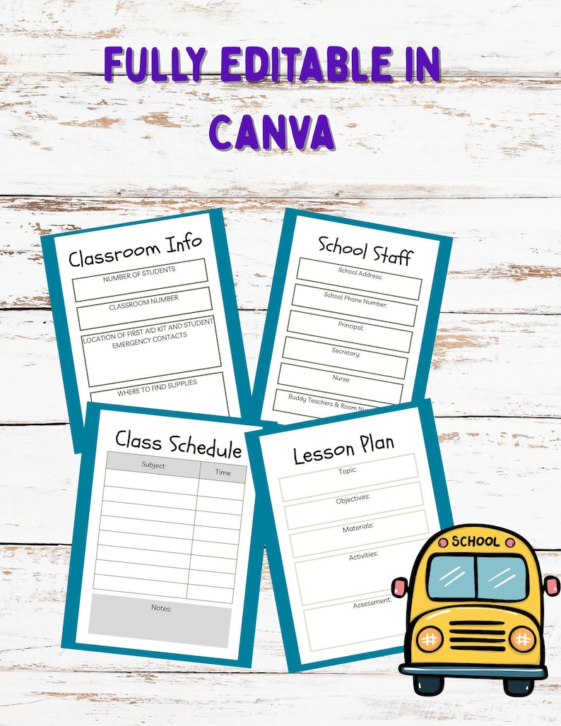 Editable Substitute Binder | Printable Sub Folder | Teacher Emergency ...