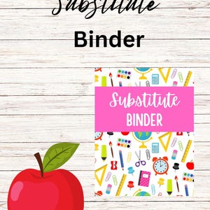 Editable Substitute Binder | Printable Sub Folder | Teacher Emergency ...