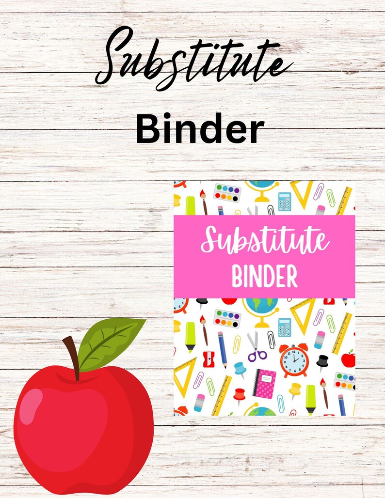 Editable Substitute Binder | Printable Sub Folder | Teacher Emergency ...