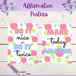 Printable Affirmation Posters for Kids | Fun & Motivational Wall Decor ...