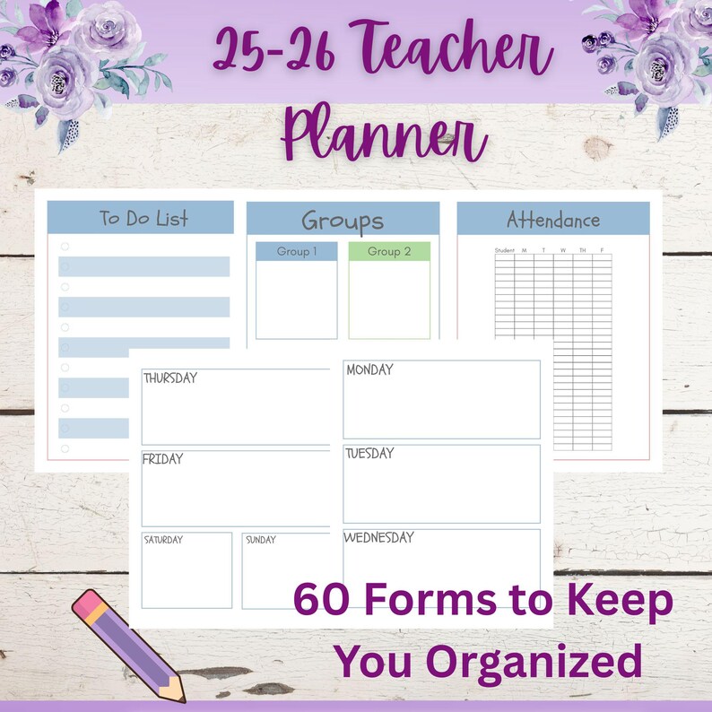 Editable 2025-2026 Teacher Planner | Blue and Greene Globe Theme ...