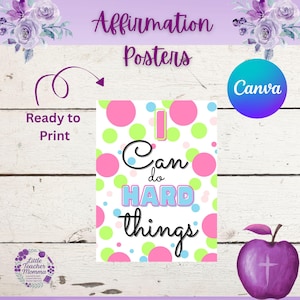 Printable Affirmation Posters for Kids | Fun & Motivational Wall Decor ...