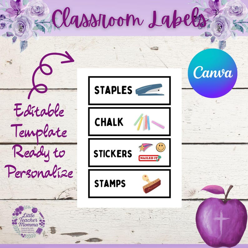 Printable Classroom Supply Labels| Digital Download| Classroom ...