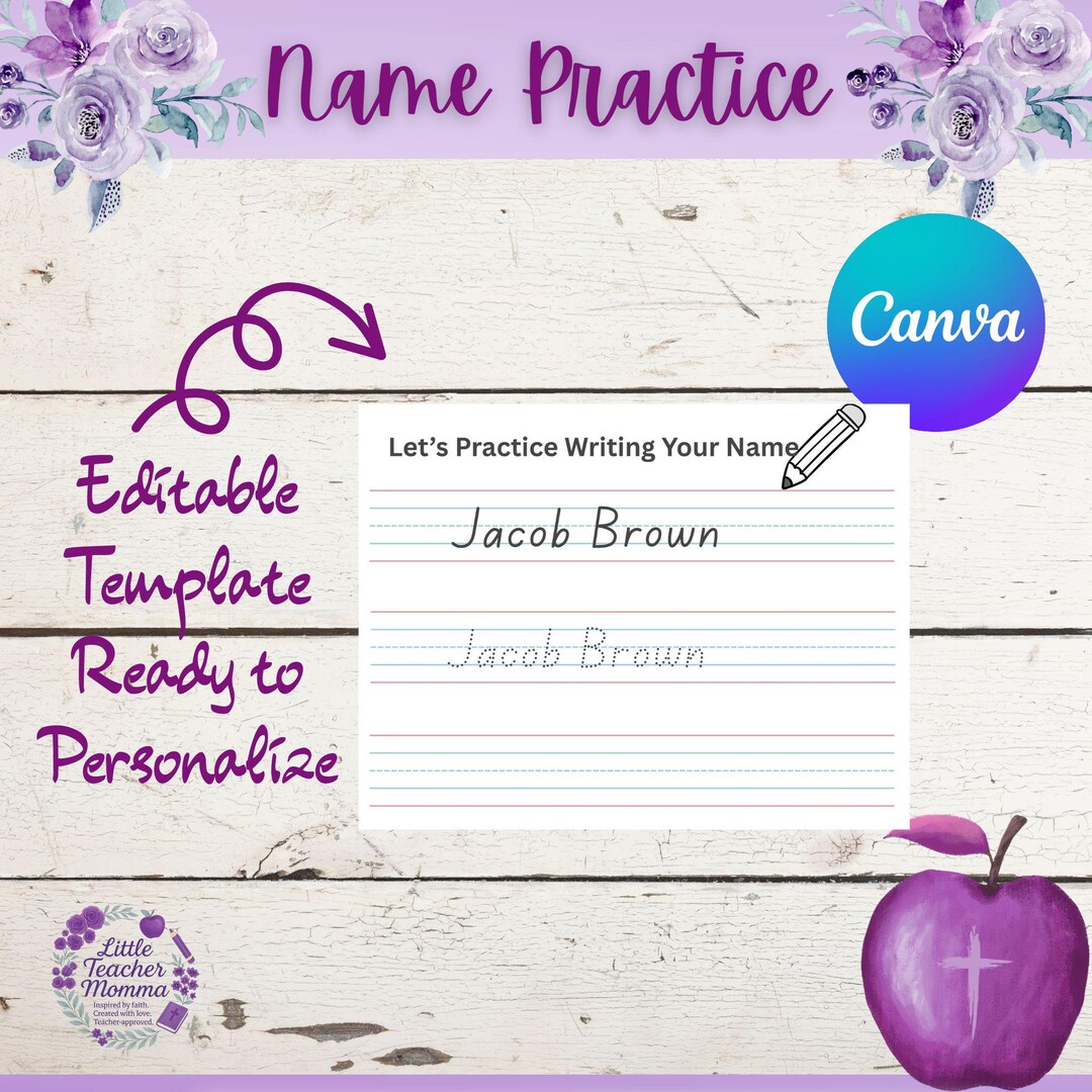 Personalized Name Practice Printable – Custom Name Tracing for ...