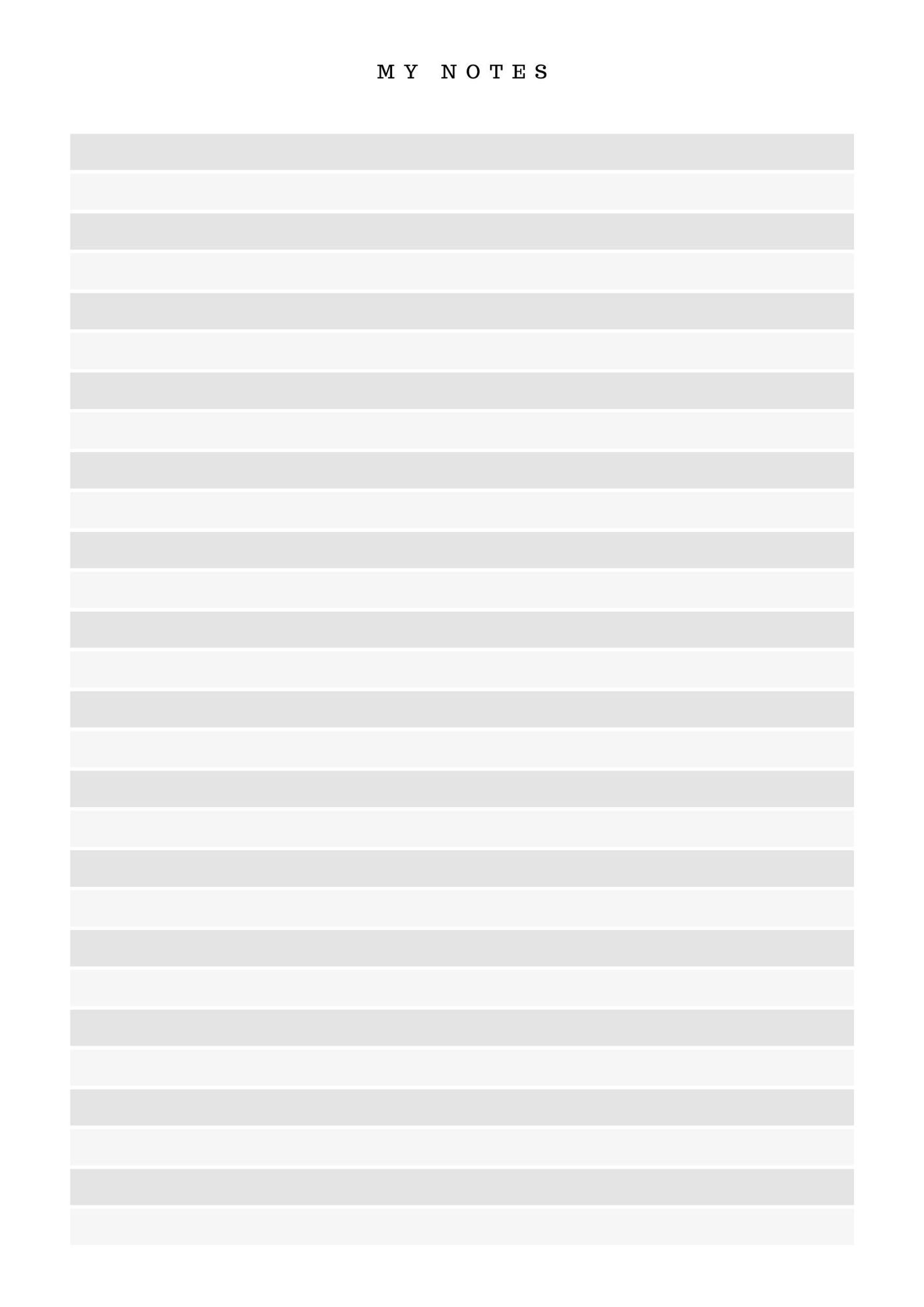 Minimalist My Notes Printable - Etsy
