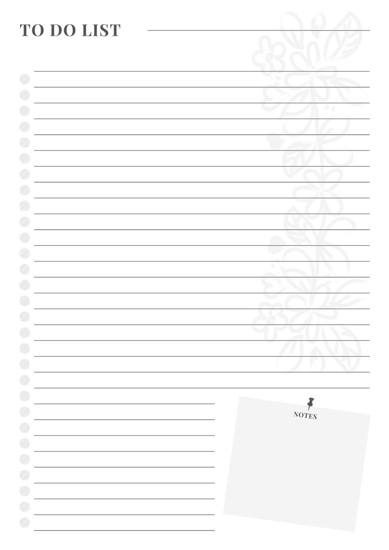 Minimalist to Do List - Etsy