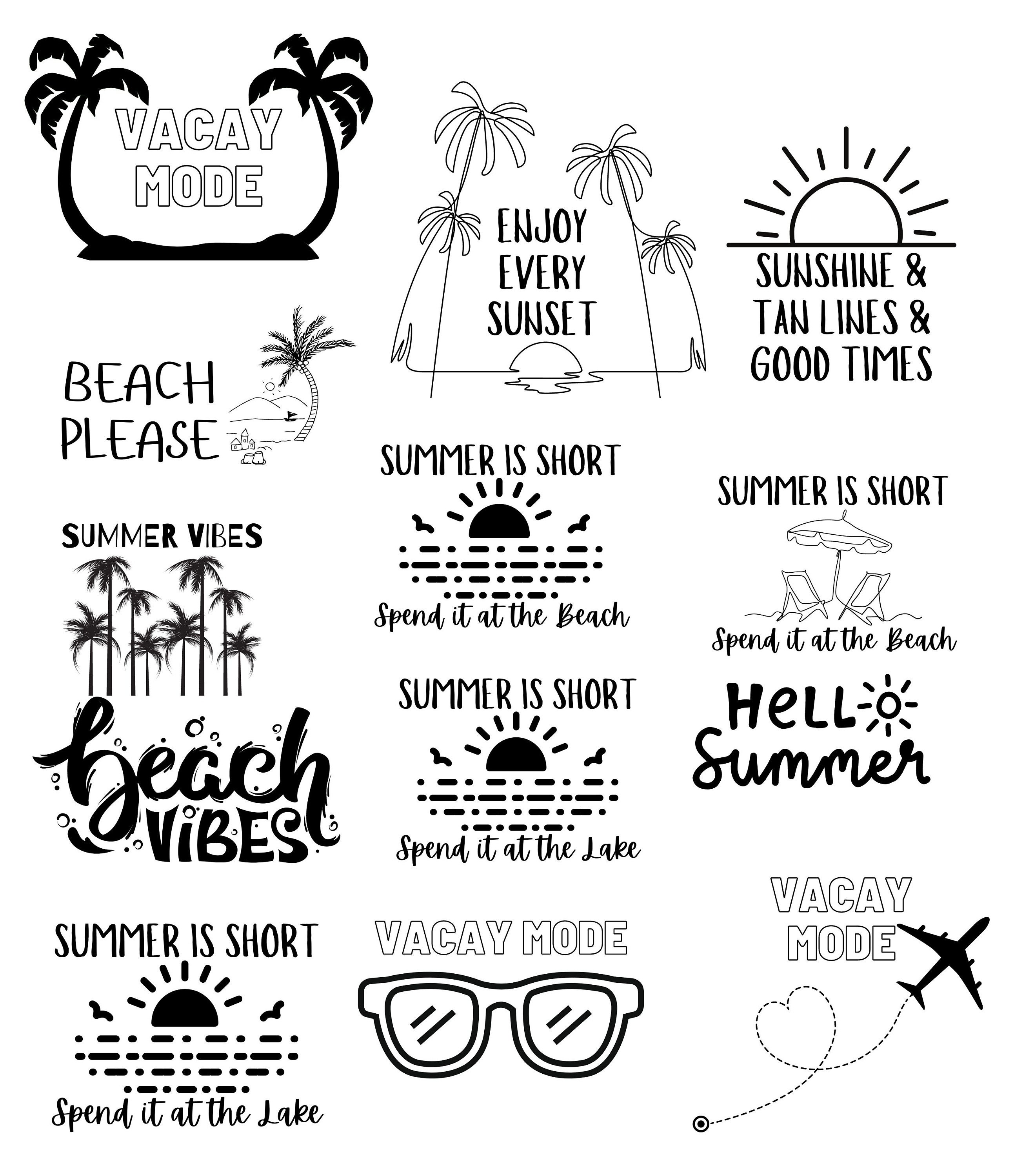 Summer SVG Files - Etsy