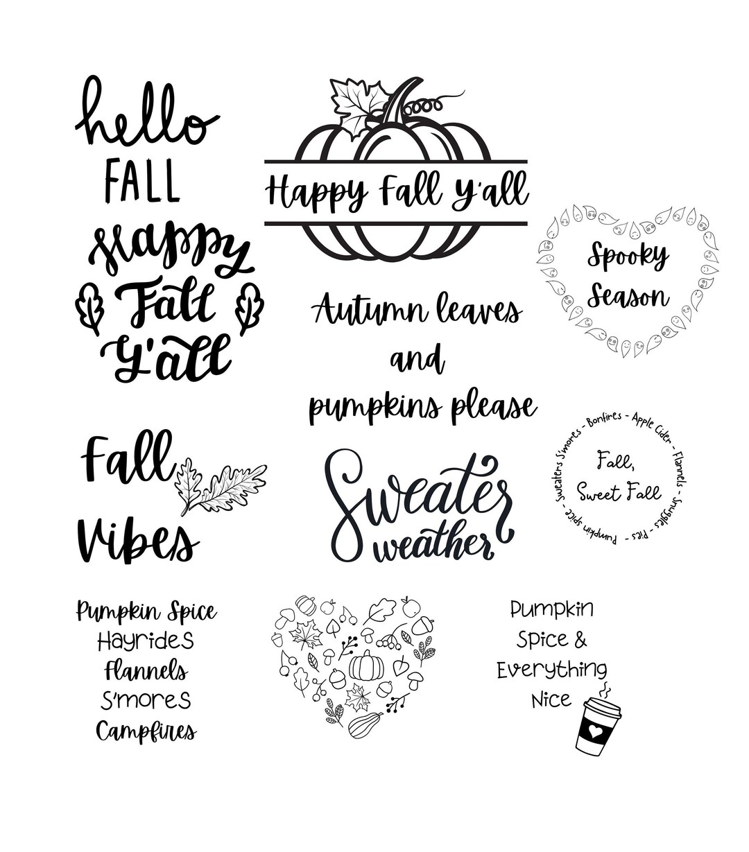 Fall SVG Files - Etsy