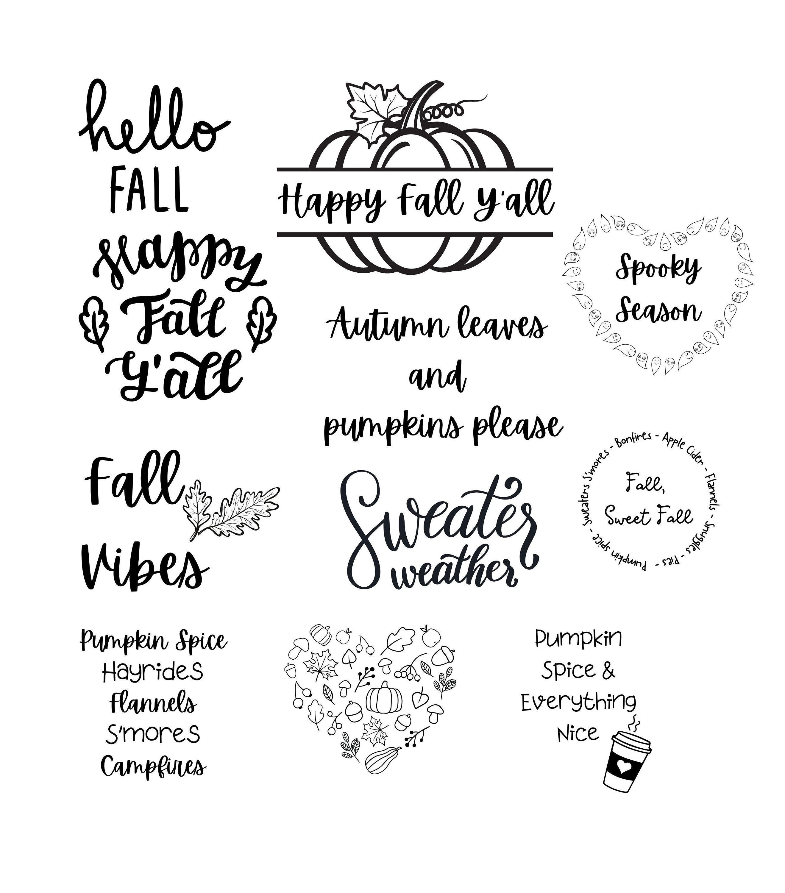 Fall SVG Files - Etsy