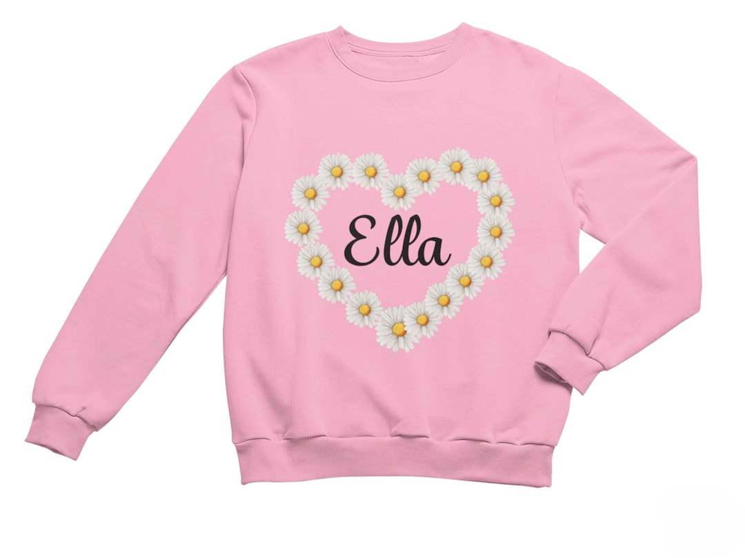 Custom Jumper Toddler Girls Autumn Soft Sweatshirt Personalized Floral ...
