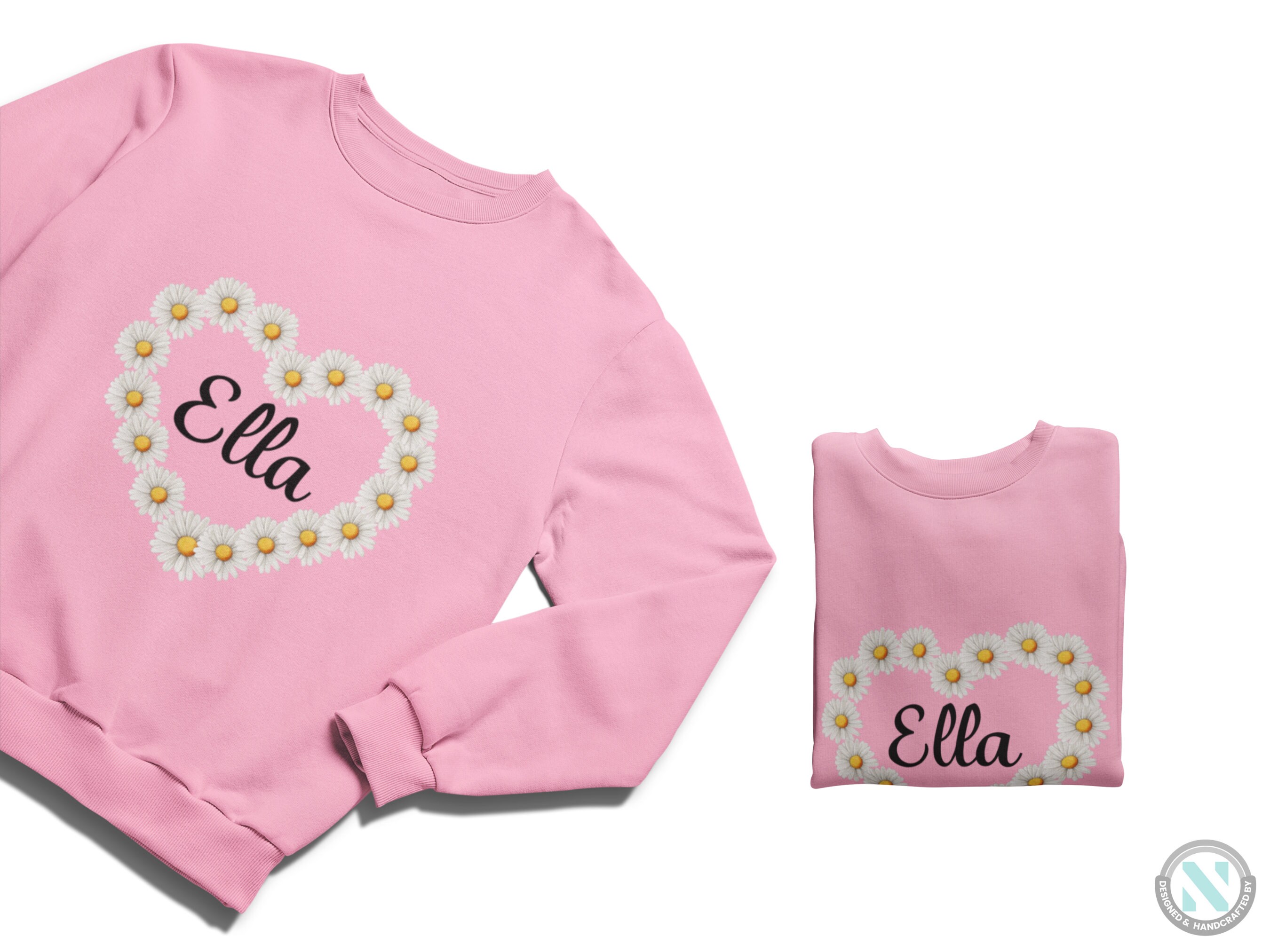 Custom Jumper Toddler Girls Autumn Soft Sweatshirt Personalized Floral ...