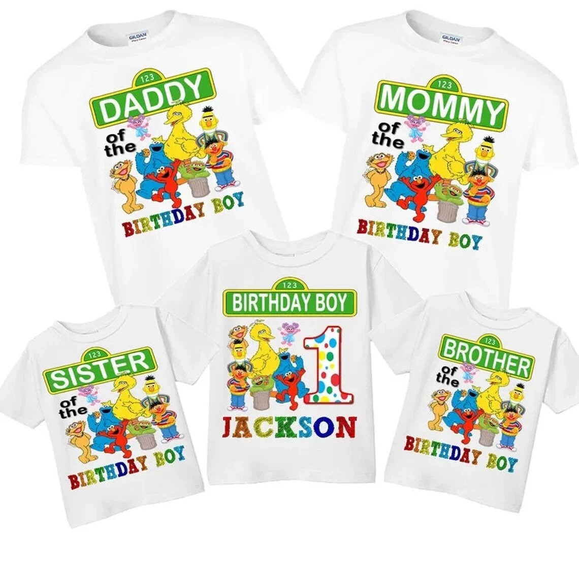 Sesame Street Birthday Shirt Elmo Family Shirts Personalized - Etsy