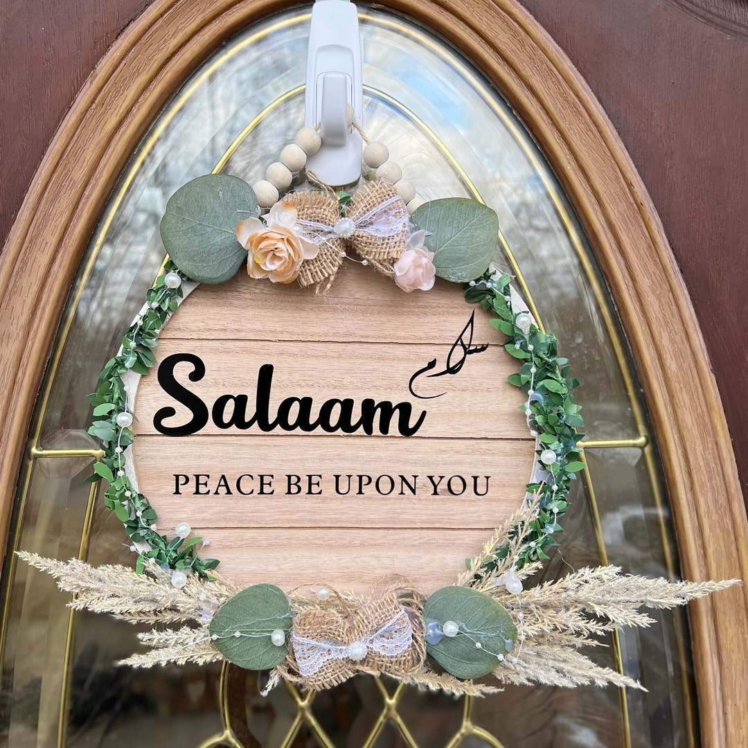 Salaam Welcome Sign, Ramadan Wreath, Islamic Door and Wall Hanging ...
