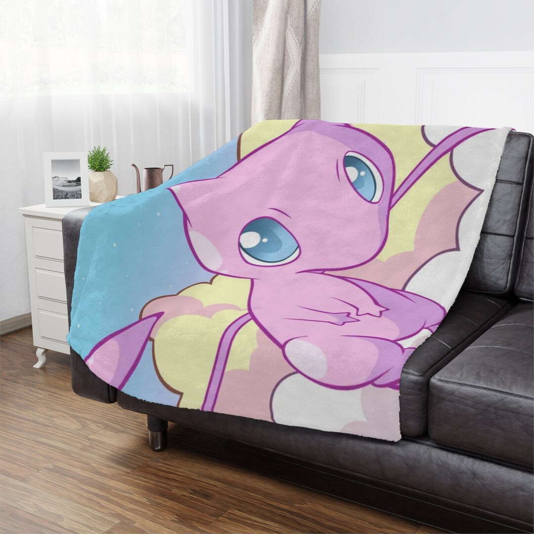 Mew Anime Blanket Mew Gift Anime Gifts Anime Merch Eevee - Etsy