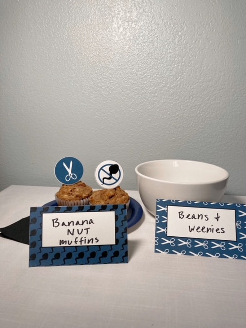 Vasectomy Party Food Tent Cards - Etsy
