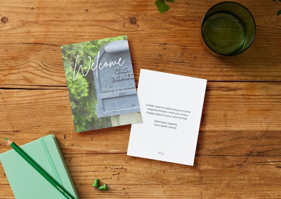 20 Card Pack, Bulk Package, Mail Carrier Welcome Card, Letter Carrier ...