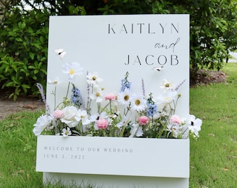 Downloadable Wedding Sign Flower Box DIY Wedding Sign Plans Flower Box ...