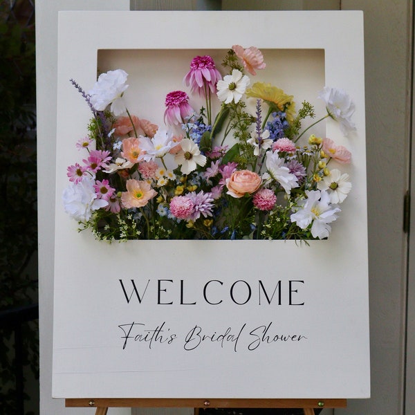 Welcome Sign With Flower Box - Etsy