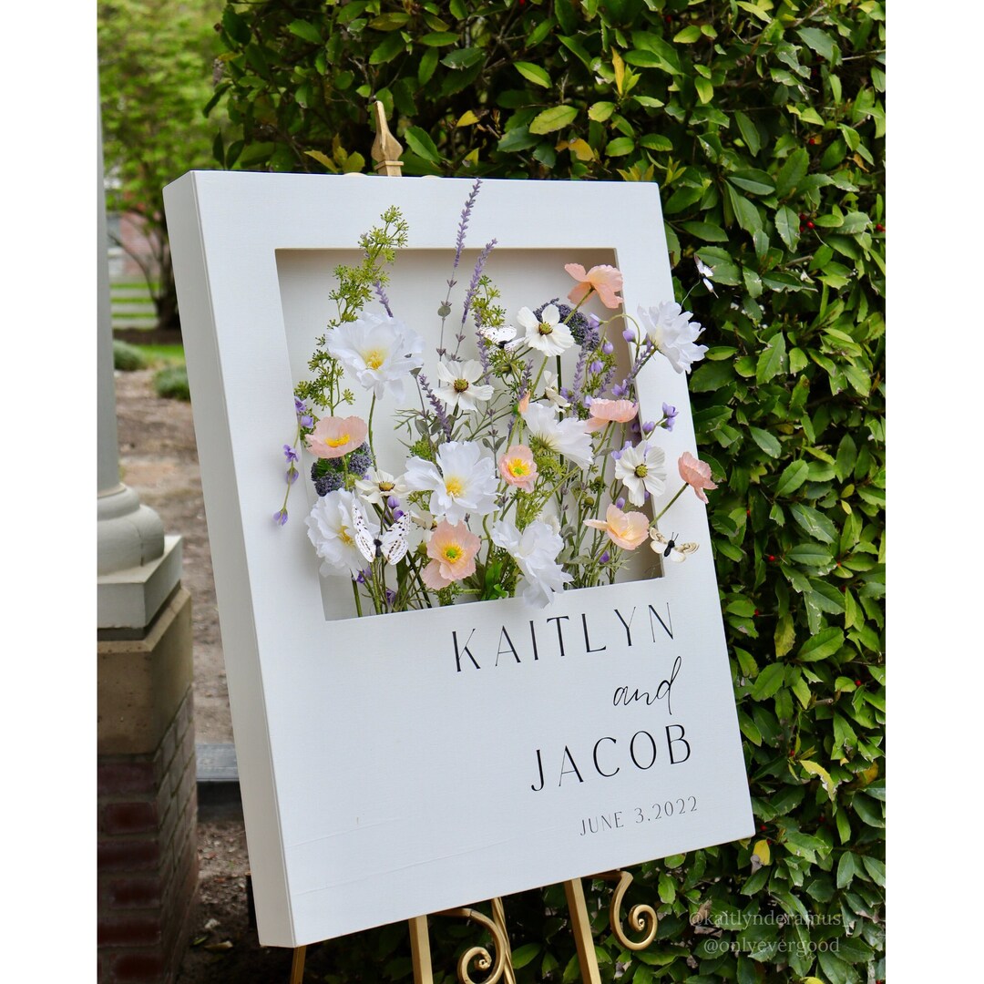 Diy Tutorial Flower Box Welcome Sign Polaroid Style Downloadable Pdf Etsy