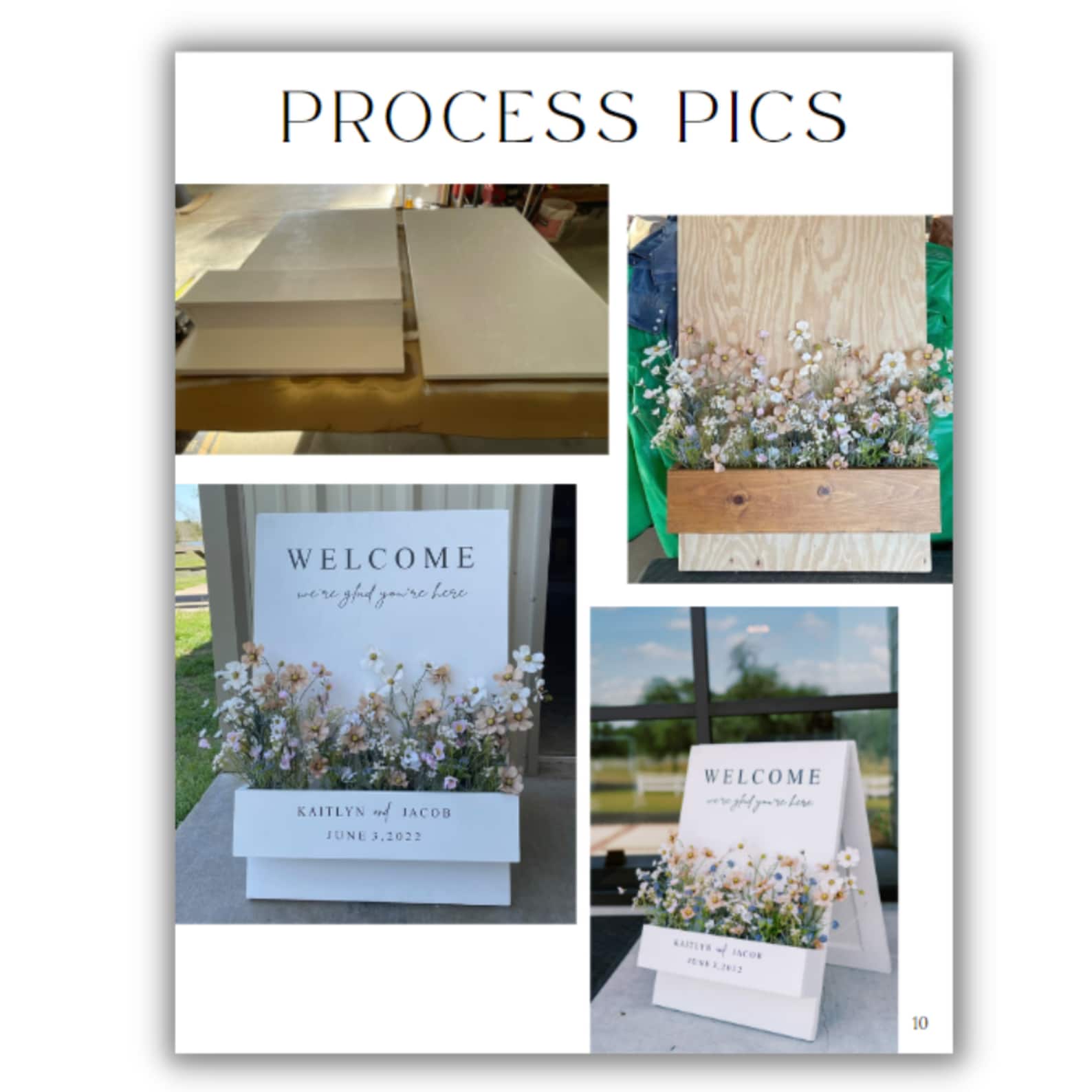 DIY Tutorial Flower Box Welcome Sign Picture and Text Instructions ...