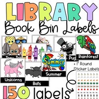 EDITABLE Colorful Classroom Library Genre Labels - Etsy