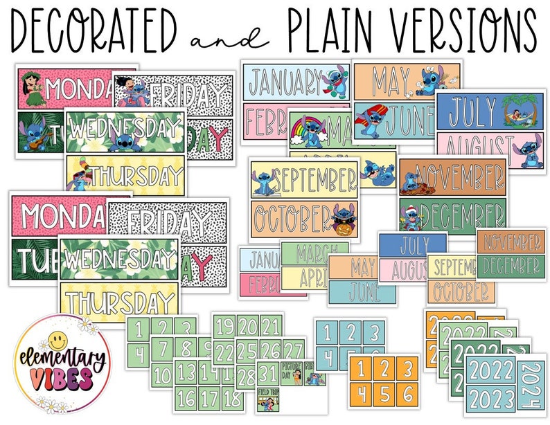 Ohana Tropical Themed Printable Flip Date Daily Calendar Cards - Etsy