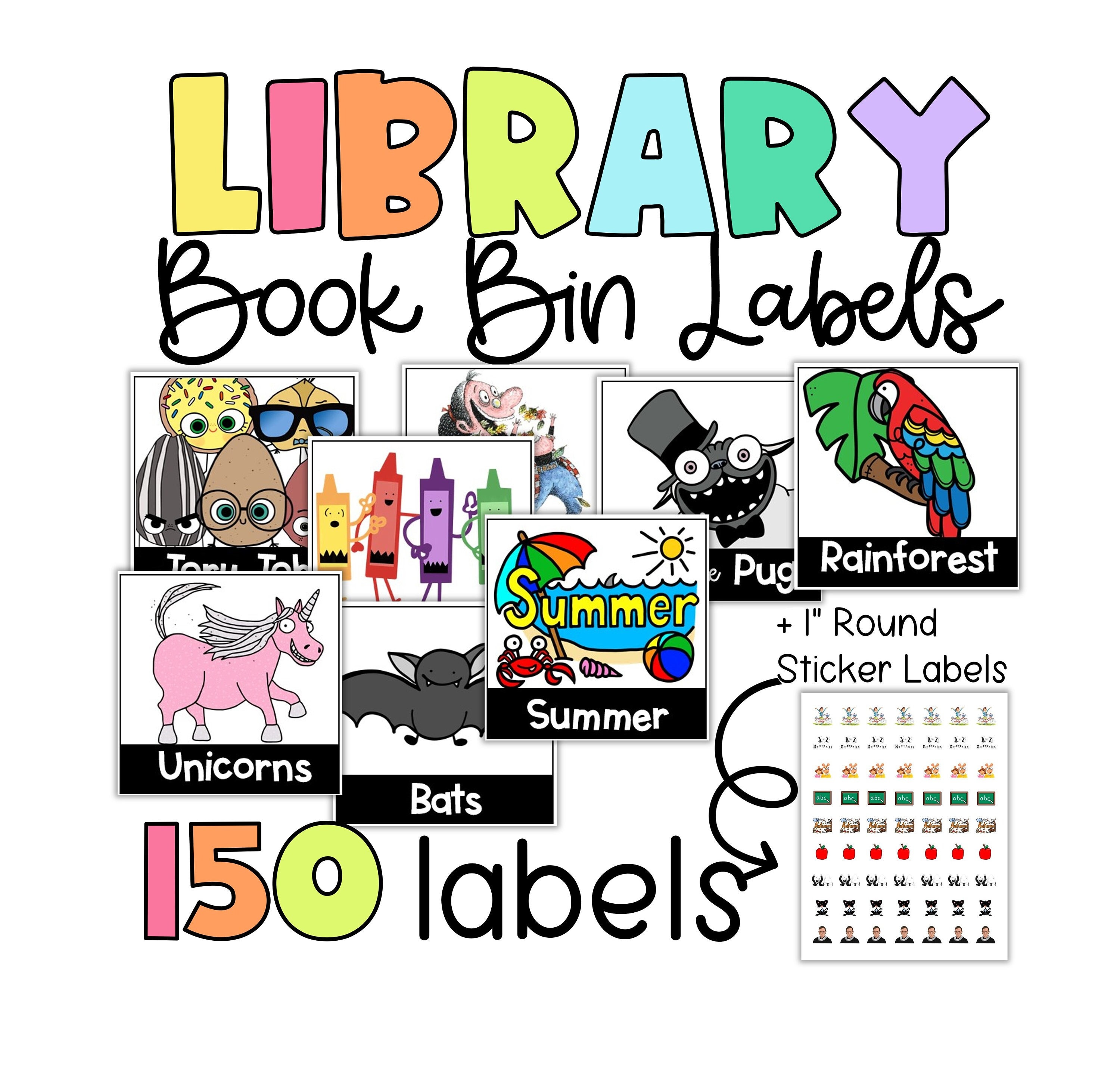 ULTIMATE Classroom Library Printable Book Bin Labels 150 Options ...