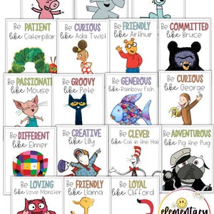 Favorite Primary Book Character Positive Affirmation Quotes Printable ...