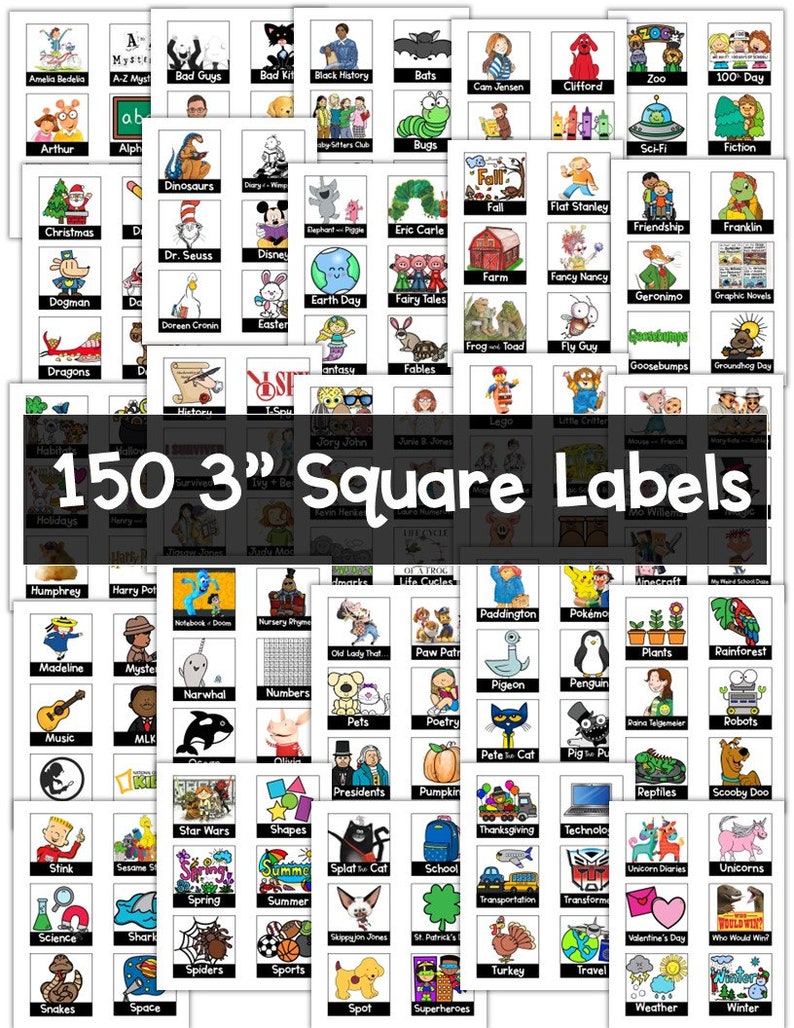 ULTIMATE Classroom Library Printable Book Bin Labels 150 Options ...