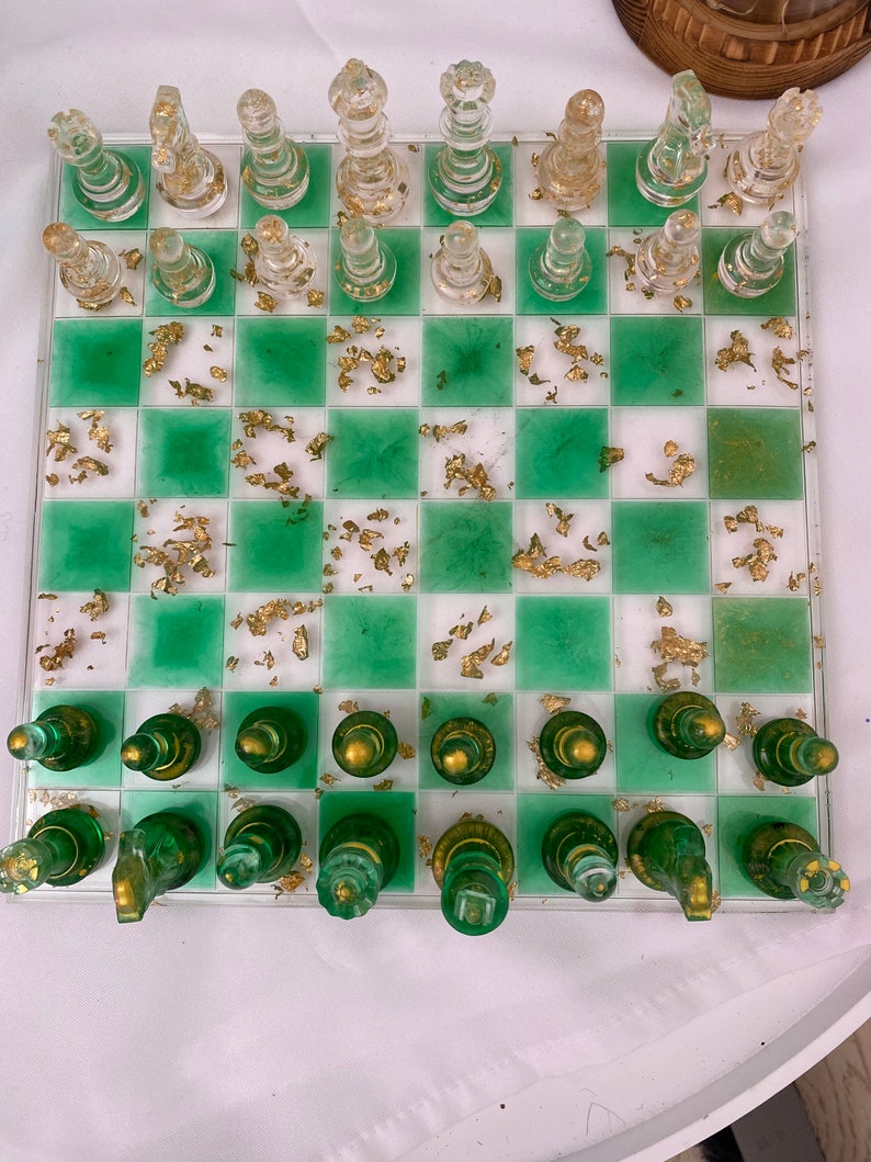 Customizable Epoxy Resin Chess Board Board Game - Etsy
