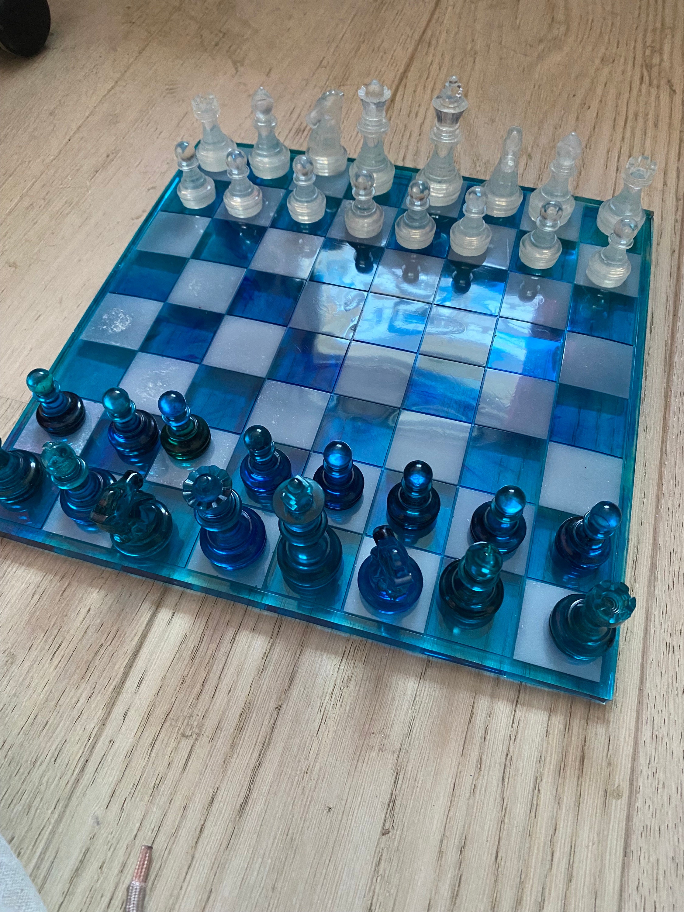 Customizable Epoxy Resin Chess Board Board Game - Etsy