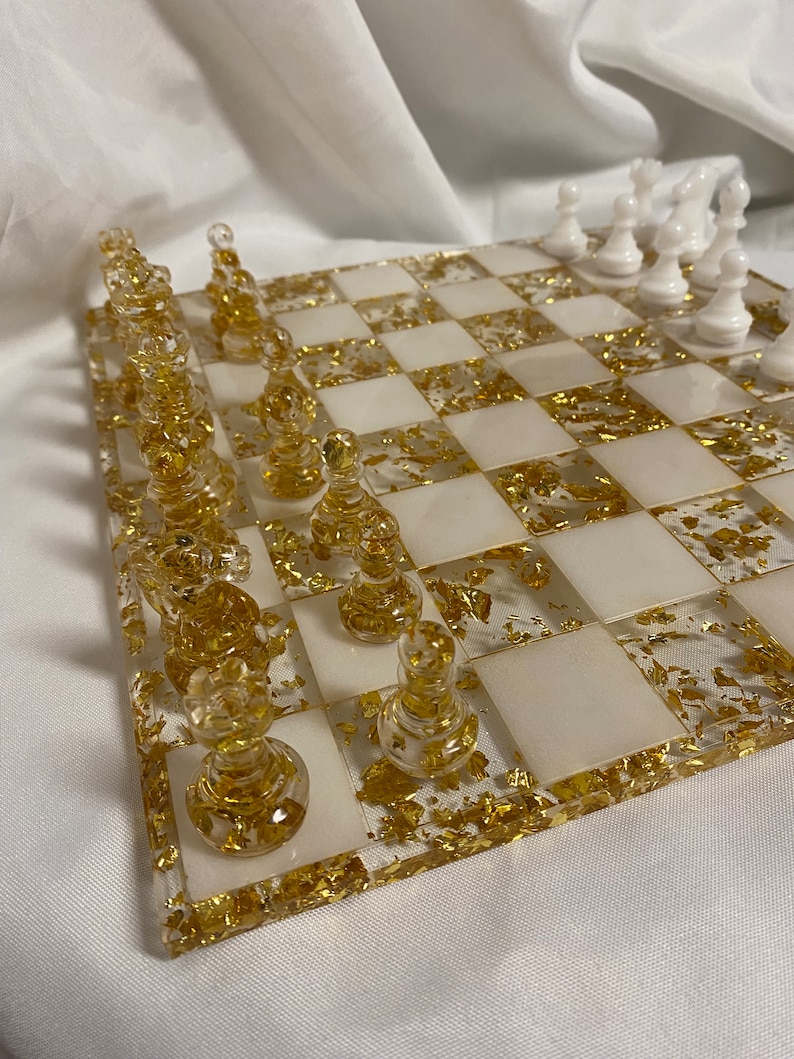 Customizable Epoxy Resin Chess Board Board Game - Etsy