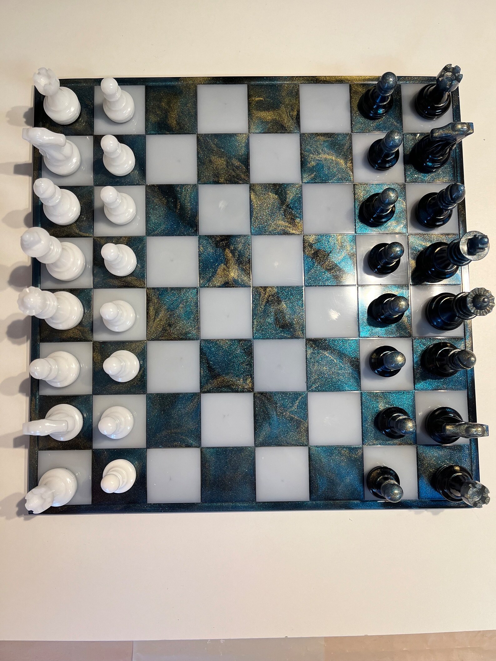 Customizable Epoxy Resin Chessboard Board Game - Etsy