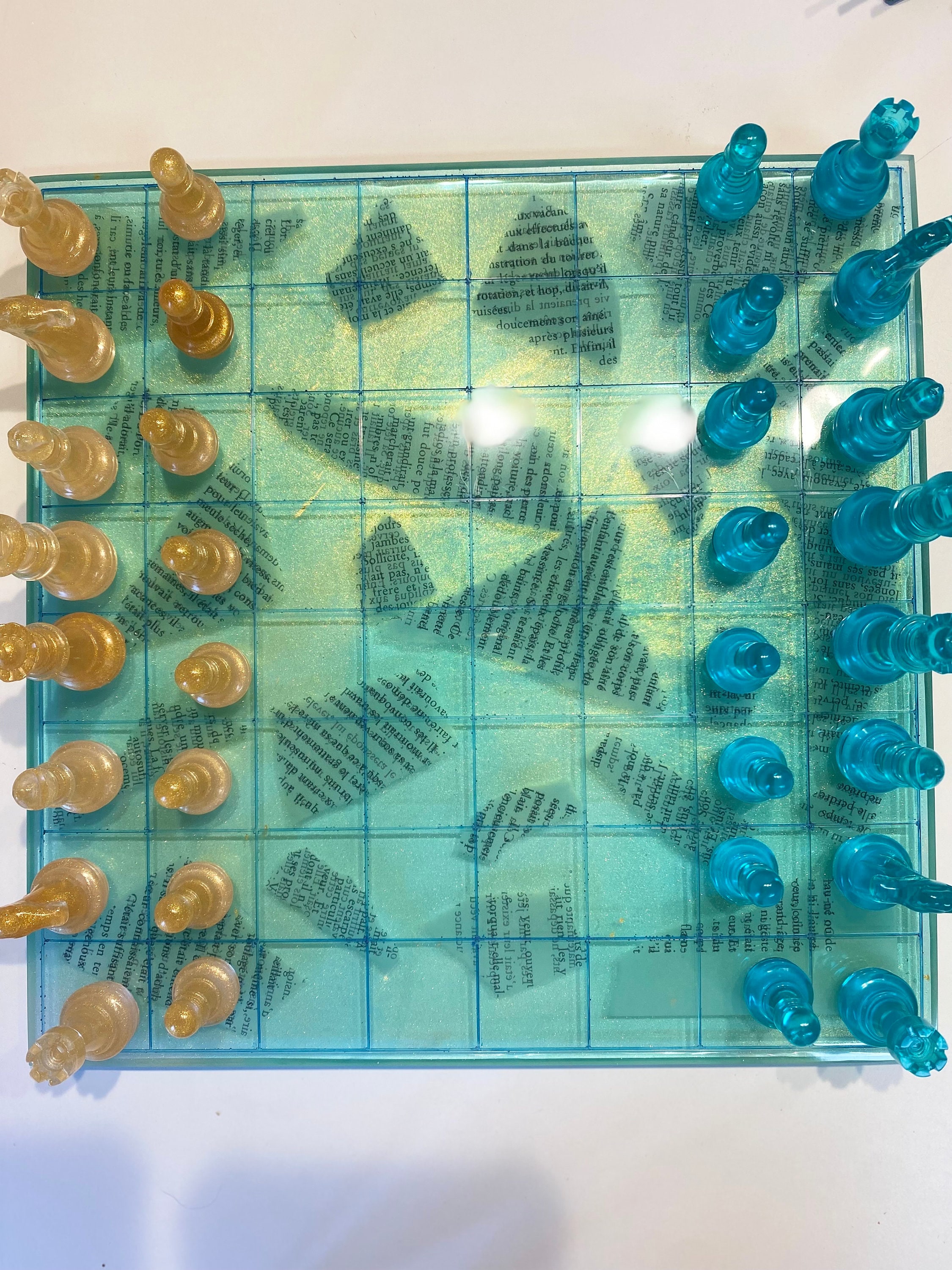 Customizable Epoxy Resin Chessboard Board Game - Etsy