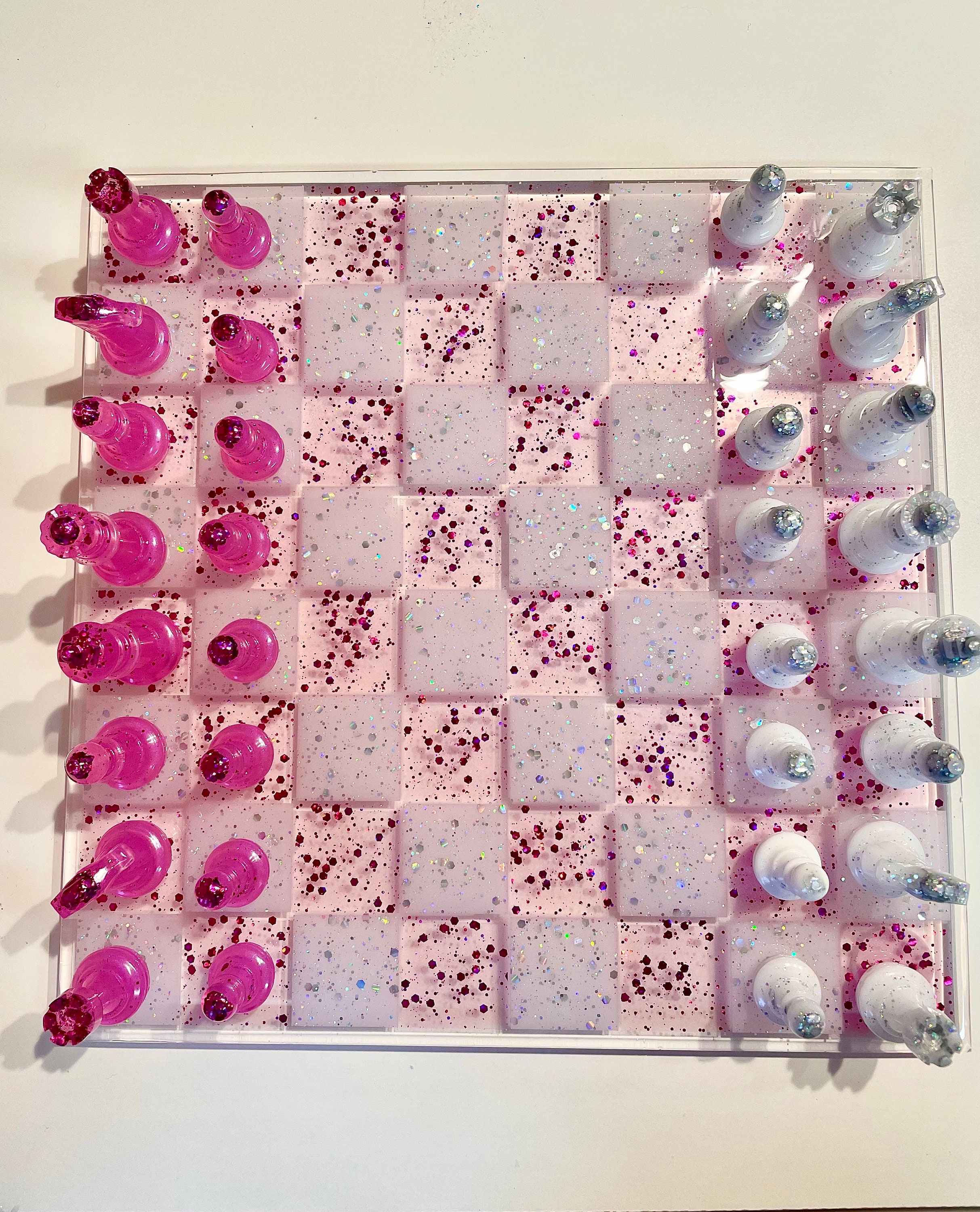 Customizable Epoxy Resin Chessboard Board Game - Etsy