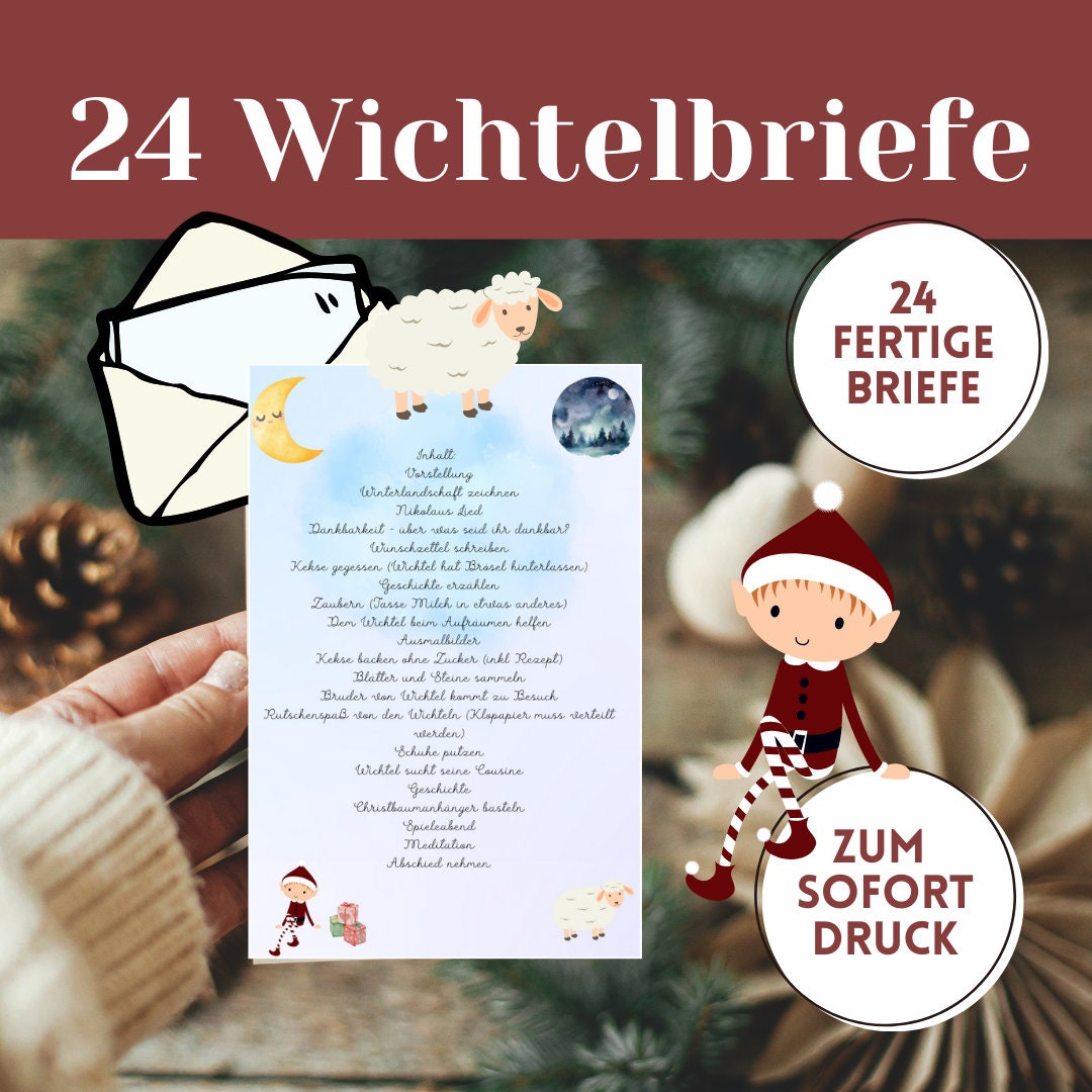 24 Finished Secret Santa Letters Editable for Printing - Etsy