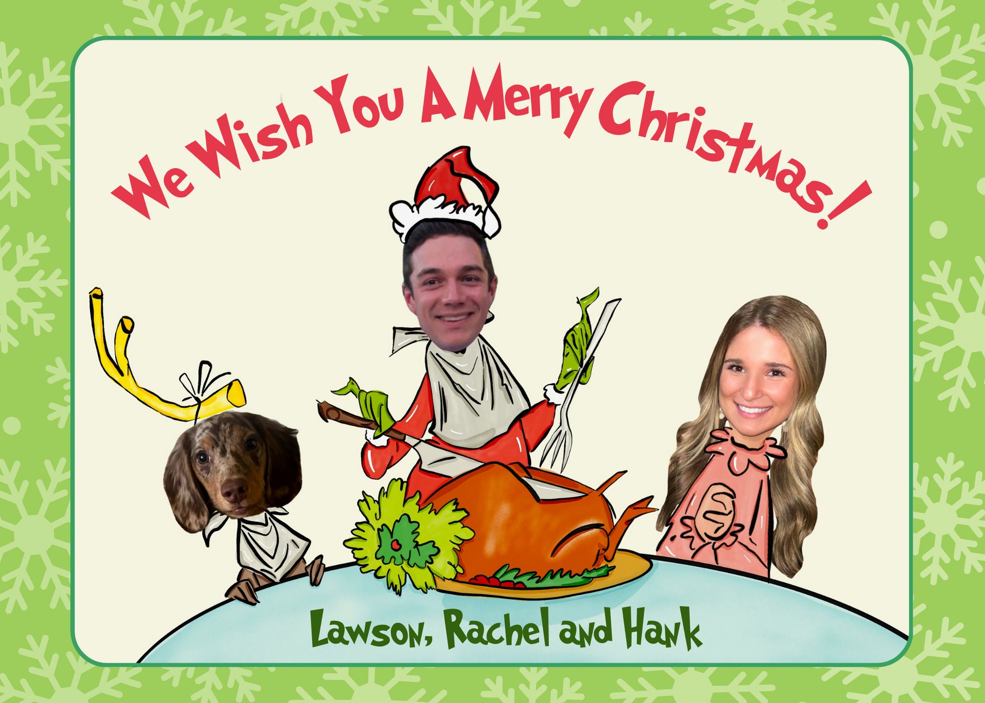 Fahoo Fores Dahoo Dores, Welcome Christmas | Custom Christmas Card ...