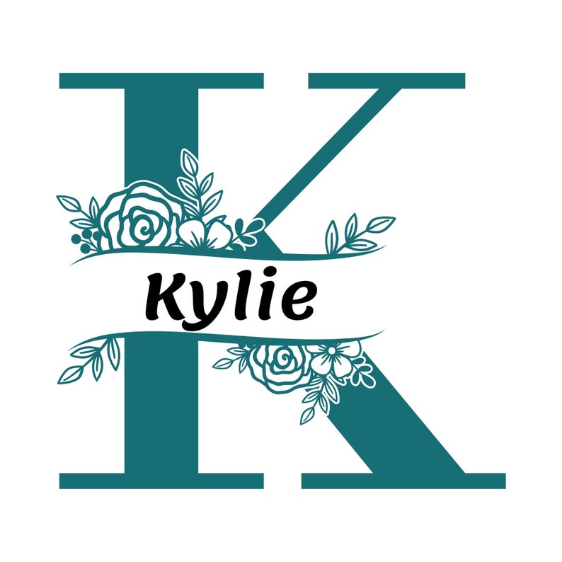 Split Monogram Alphabet SVG PNG Split Monogram Frame - Etsy